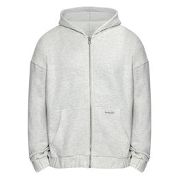 Dropsize Sweatjacke Herren Gr&ouml;&szlig;e XXL graumeliert