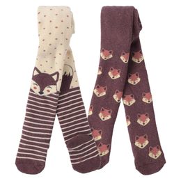 Topomini 2 Baby Frottee-Strumpfhosen mit Fuchs-Muster