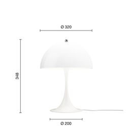 Louis Poulsen Tischlampe Panthella 320, wei&szlig;, &Oslash; 32 cm, E14