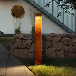 Konstsmide LED-Wegelampe Rho, rostfarben, H&ouml;he 100 cm, Metall, IP54