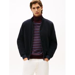 Cordjacke Tommy Hilfiger "CORD HARRINGTON JACKET", Herren, Gr. S, blau (desert sky), Cord, Obermaterial: 98% Baumwolle, 2% Elasthan, unifarben, regular fit normal, Rundhals, eingesetzt Rippstrickb&uuml;ndchen, Jacken, Freizeitjacke, &Uuml;bergangsjacke