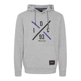 INDICODE Jeans Sweatshirt 'Leon' Herren Gr&ouml;&szlig;e XXL graumeliert / violettblau / schwarz