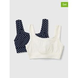 Benetton 2er-Set: Bustiers in Creme/ Dunkelblau - 43% | Größe 160 | Kinder-waesche