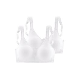 PETITE FLEUR BY LASCANA Soft-BH 2xwei&szlig; Gr. 80F. Ohne B&uuml;gel. Nachhaltig.