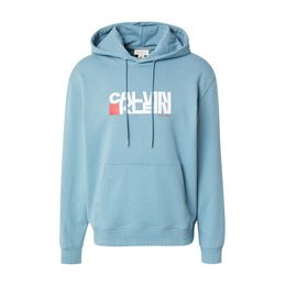 Calvin Klein Jeans Sweatshirt Herren Gr&ouml;&szlig;e XL hellblau / rot / wei&szlig;