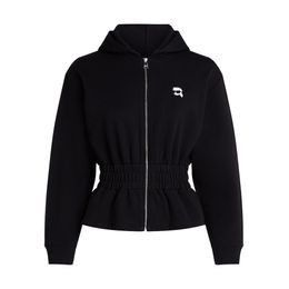 K by KARL LAGERFELD Karl Lagerfeld Zip-Up Hoodie 'Ikon' female Black size XXL