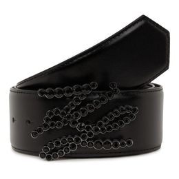 K by KARL LAGERFELD Karl Lagerfeld G&uuml;rtel - K/AUTOGRAPH G&uuml;rtel mit Strass - Gr. 85 - in Schwarz - f&uuml;r Damen