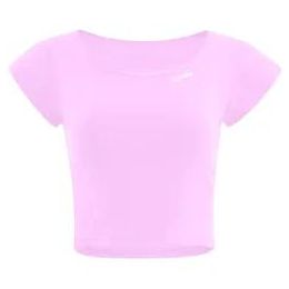 Crop-Top WINSHAPE "AET137LS", Damen, Gr. XXL, rosa (lavender rose), 85% Polyester, 15% Elasthan, Rundhals, Tops, Functional Light and Soft Cropped