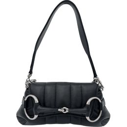 Gucci Crossbody Bags - Gucci Horsebit Monogram - Beige - Gr. unisize - in Schwarz - f&uuml;r Damen