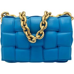 Bottega Veneta Crossbody Bags - Bottega Veneta Padded Cassette Chain - Swimming Po - Gr. unisize - in Blau - für Damen
