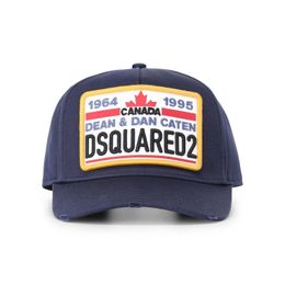 Dsquared2 Caps & M&uuml;tzen - Cap mit Logo-Stickerei - Gr. ONE SIZE - in Blau - f&uuml;r Damen