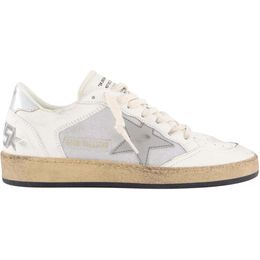 Golden Goose Deluxe Brand Golden Goose Low-Top Sneaker - Dames Ballstar Sneaker Wit/Grijs - Gr. 37 (EU) - in Wei&szlig; - f&uuml;r Damen