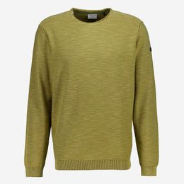 NO EXCESS Olivgrüner Pullover mit Melange-Muster
