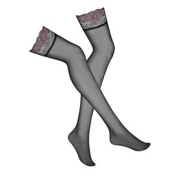Obsessive Hold-up stockings 'Musca' female Black size S/M