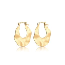 Elli Ohrringe 925 Sterling Silber Geo, Wellen in Gold | Gr.: onesize