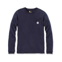 Carhartt Shirt "Workw. Pocket L/S 103244" in Blau | Gr.: L