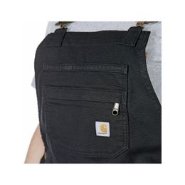 Carhartt Latzhose "Relax. Fit Canvas 106197" in Schwarz | Gr.: M