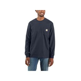 Carhartt Longsleeve "WW Pocket K126" in Blau | Gr.: XL