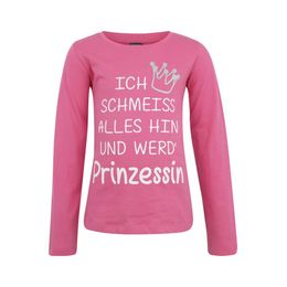 Kidsworld Langarmshirt in pink | Gr.: 140/146