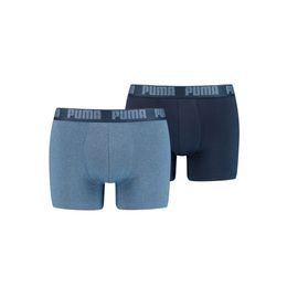 Boxer Puma, Herren, Gr. XL, blau (denim, navy), Obermaterial: 95% Baumwolle, 5% Elasthan, bedruckt, unifarben, eng, Unterhosen, mit breitem Logobund