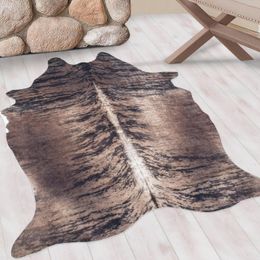 Teppich Ayyildiz Teppiche "ETOSHA 4115", braun, B:150cm H:6mm L:200cm, Polyester, Teppiche, Teppich, Pflegeleicht / Moderner Fell Look