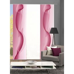 Schiebegardine Home Wohnideen "FILIZ 3er SET" Gr. 1, rot, B:60cm H:245cm, Polyester, Gardinen, Schiebevorhang Digidruck 3er Set FILIZ