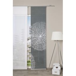 Schiebegardine Vision S "CRESTON" Gr. 1, grau, B:60cm H:260cm, Polyester, Gardinen, Schiebevorhang Bambus Optik Digitaldruck