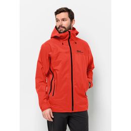 Jack Wolfskin Herren Funktionsjacke "CYROX 3L JKT M"strong, rot, Gr. M, OBERSTOFF 100% POLYAMID ABSEITE 100% POLYAMID, Jacken