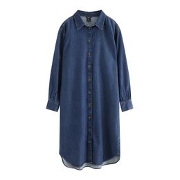 Lindex Kleid 'Vega' Damen Gr&ouml;&szlig;e 42 blue denim Winterkleid