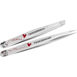 Tweezerman Pinzette »Forever in Love Petite Tweezer Set« Petite Pinzetten Set silberfarben Handgeschliffene Spitzen für exakte Haarentfernung.