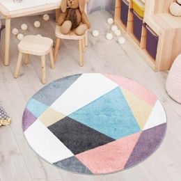 Carpet City Teppich »YOUNG915« rund 11 mm Höhe Moderner Jugend- Kinder Teppich, ideal für Jugendzimmer bunt Obermaterial: 100% Polypropylen Ø 160...