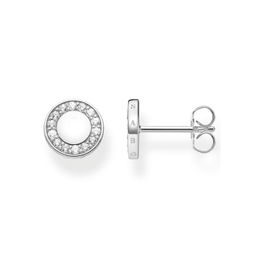 Thomas Sabo Paar Ohrstecker »Kreis mit weißen Steinen silber, H2061-051-14« mit Zirkonia (synth.) silberfarben-weiß + kristallweiß 8,5 mm Runde...