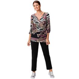 select! By Hermann Lange Langarmshirt mit Allover-Print schwarz-gran 48 48 Gemustertes Shirt von Hermann Lange
