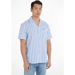 Tommy Jeans Kurzarmhemd »TJM STRIPE LINEN SS SHIRT EXT« persian blue stripe M - N-Gr N-Gr M Gestreiftes Hemd von Tommy Jeans