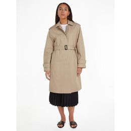 Tommy Hilfiger Trenchcoat »COTTON SB BELTED COAT« mit geknöpften Schulterträgern beige 36 36 Trenchcoat von Tommy Hilfiger