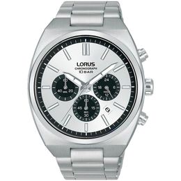 Lorus Chronograph »Sports« Quarzuhr, Armbanduhr, Herrenuhr, Edelstahlarmband, Tag, Stoppfunktion silberfarben-silberfarben Ansprechender...