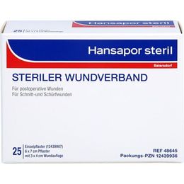 Beiersdorf AG Hansapor steril Wundverband 6x7 cm 25 St