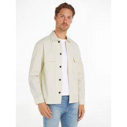 Calvin Klein Langarmhemd &raquo;COTTON NYLON OVERSHIRT&laquo; mit aufgesetzten Brusttaschen Icicle L - N-Gr N-Gr L Overshirt von Calvin Klein Menswear