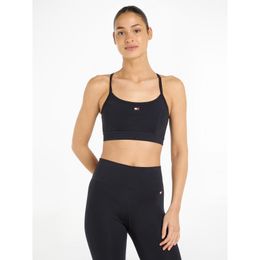 Tommy Hilfiger SPORT Sport-Bustier »ESSENTIALS FLAG LOW INT BRA« mit Trägern für leichten Halt Desert_Sky XL (42) - N-Gr N-Gr XL (42) Sport-Bustier...