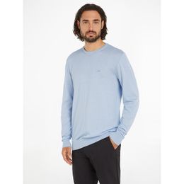 Calvin Klein Rundhalspullover »COTTON SILK CN SWEATER« Kentucky Blue S S Pullover von Calvin Klein Menswear