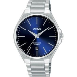 Lorus Quarzuhr Armbanduhr, Damenuhr, Herrenuhr, Datum, Saphirglas silberfarben-dunkelblau Geschmackvolle Armbanduhr f&uuml;r Sie & Ihn