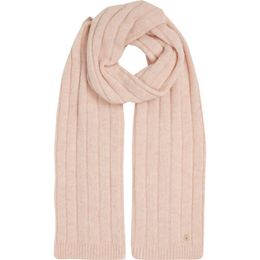 Tommy Hilfiger Strickschal »TH TIMELESS SCARF« mit Monogramm-Emblem Pink Bloom