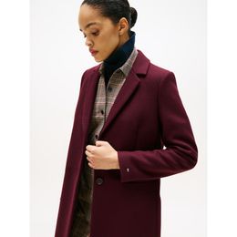 Tommy Hilfiger Langmantel »CLASSIC SB WOOL REG COAT« mit Wolle und Kaschmiranteil Deep Burgundy 36 36 Klassischer Mantel von Tommy Hilfiger Womanswear
