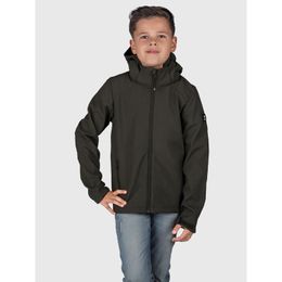 Brunotti Softshelljacke »Mippy Boys Softshell Jacket« mit Kapuze pine green 164 164 Perfekt für Frühling und Herbst, auch im Winter beim Sport tragbar