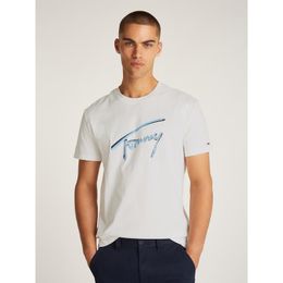 Tommy Jeans T-Shirt »TJM REG RWB SIGNATURE TEE« mit großem Logodruck Ecru S S T-Shirt von Tommy Jeans