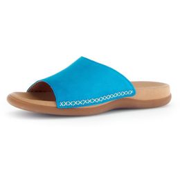 Gabor Pantolette, Keilabsatz, Sommerschuh mit Best Fitting-Ausstattung royalblau 42 42 Basic Pantolette mit Kontrastnaht