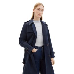 Tom Tailor Langmantel mit doppelter Knopfleiste sky captain blue M (38) M (38) Basic Trenchcoat von Tom Tailor