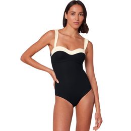 Triumph Badeanzug »Summer Glow OPD 01 sd« abnehmbare Träger BLACK 44 - Cup D Cup D 44 Unterfütterter Bandeau-Badeanzug mit schnell trocknenden Cups
