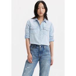 Levi's LEVI'S Jeansbluse &raquo;ICONIC WESTERN&laquo; mit Strass- und Glitzerapplikationen auf dem Kragen bling blau x M (38) M (38) Jeansbluse von Levi's