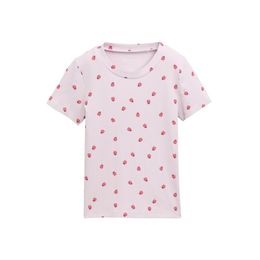 Tom Tailor T-Shirt M&auml;dchen Gr&ouml;&szlig;e 116/122 rosa / melone / schwarz